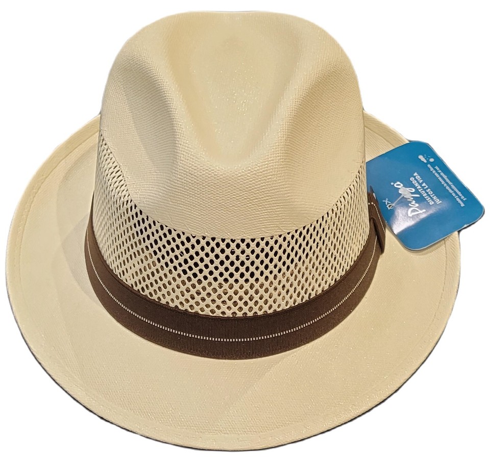 Fedora Hat Firm Straw - Breathable - for Sun or Rain - for Men or Women ...