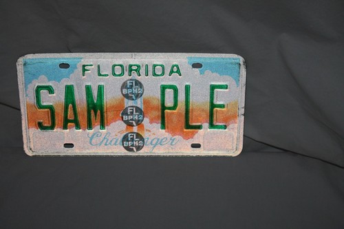 Undated (1987-1998) Florida Challenger Sample License Plate SAM*PLE ...