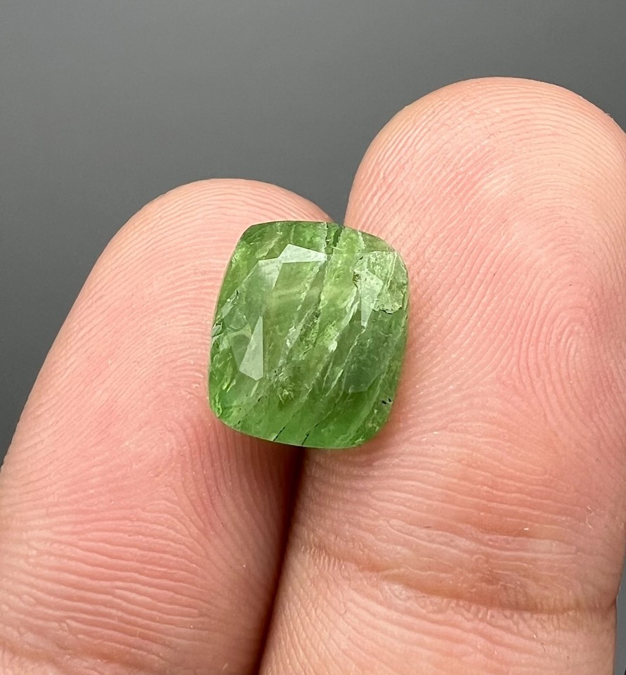 Fluorescent Green Hauyne Cut Gamestone from Badakhshan Afghanistan_4.20 ...