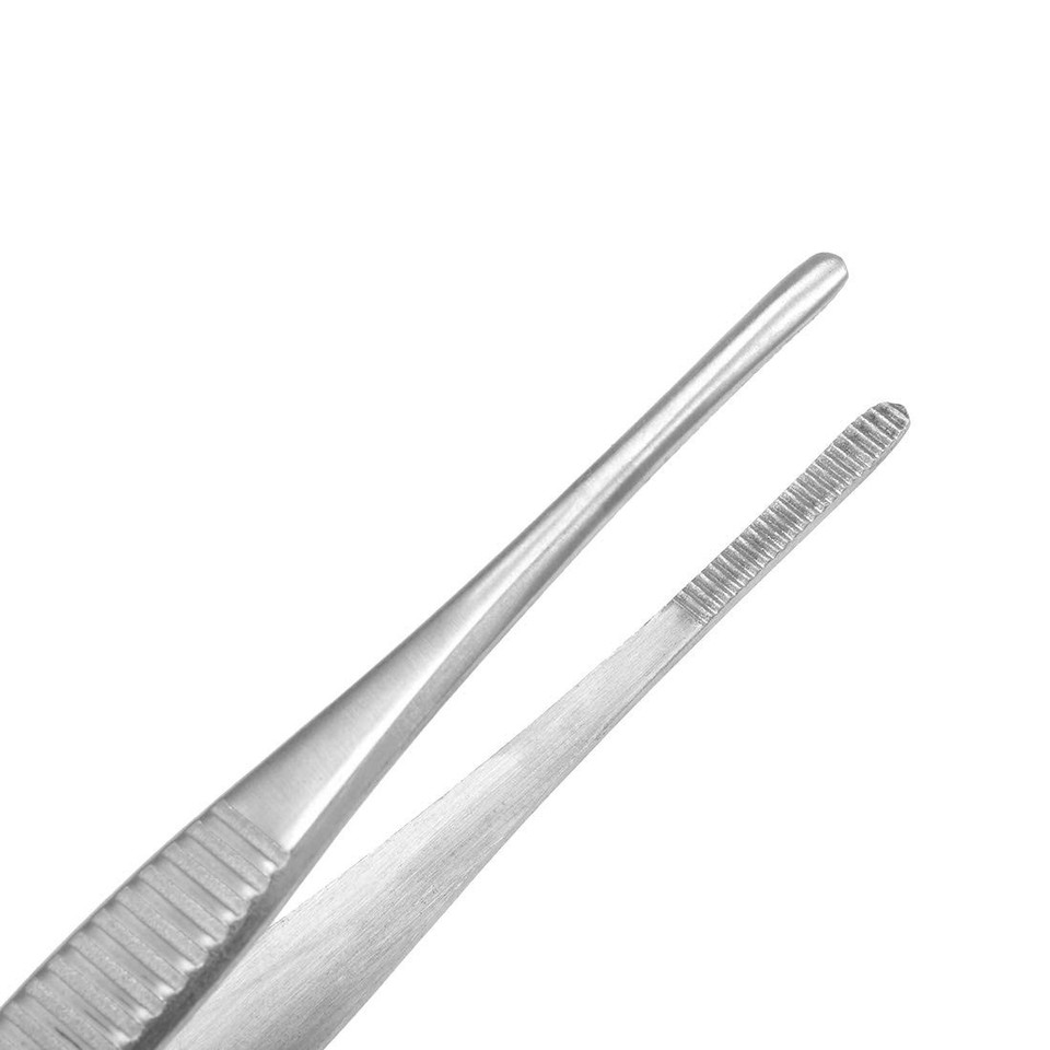 VictorsHome 5-1/2 Inch Stainless Steel Tweezers with Straight Serrated ...