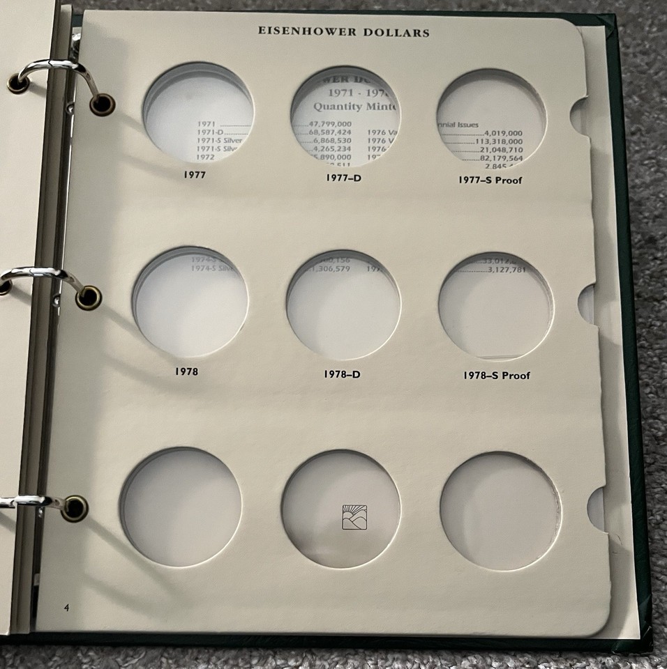 LITTLETON COIN ALBUM #LCA11 EISENHOWER DOLLARS 1971-1978 | eBay