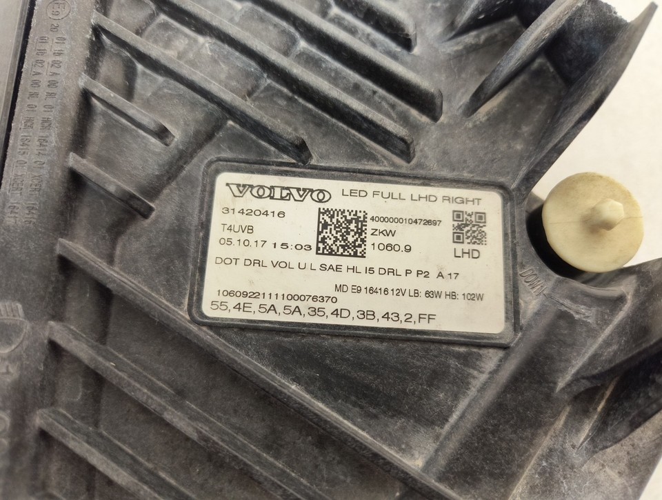 (READ) 2018-2021 VOLVO XC60 HEADLIGHT W/ADAPTIVE LED PASSENGER RIGHT RH ...