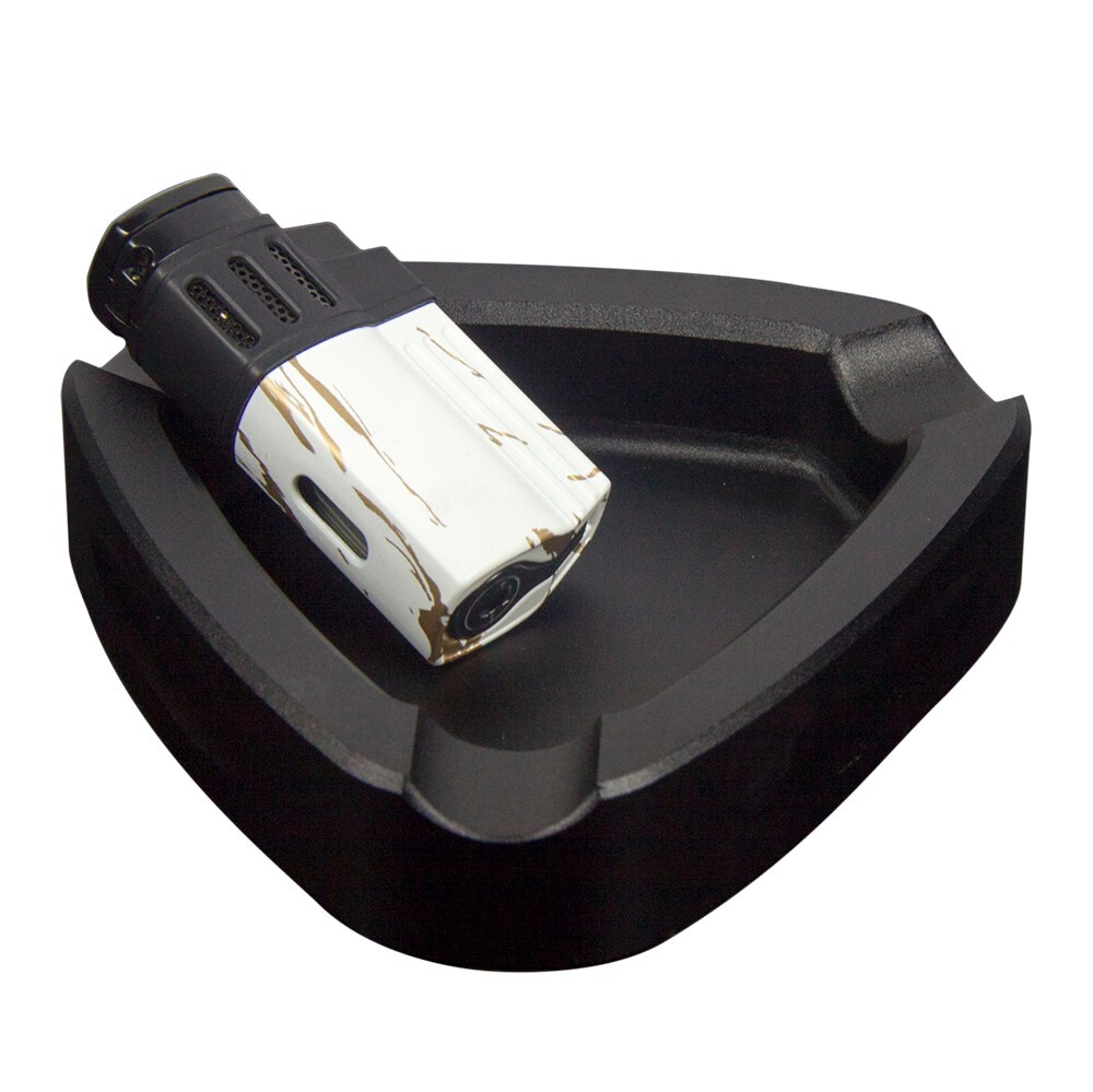 Ever Tech Lighter Ashtray Set with Punch Quad Torch Cigar Lighter W ...