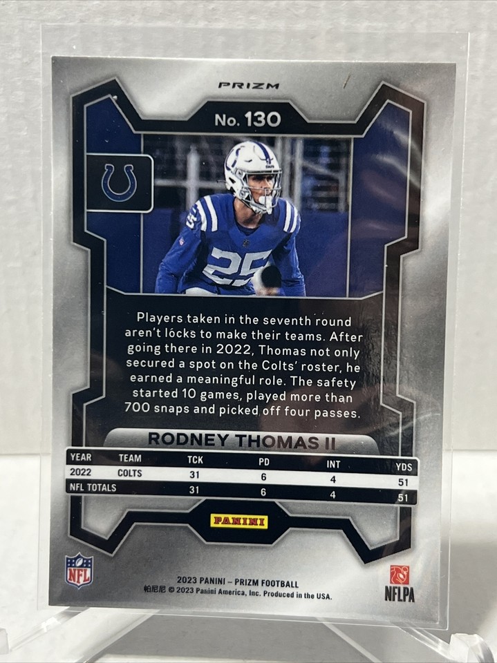 Rodney Thomas II 2023 Prizm RED WHITE BLUE Indianapolis Colts # 130 | eBay
