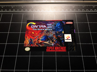 Contra III 3 The Alien Wars SNES box art video game decal sticker Super ...