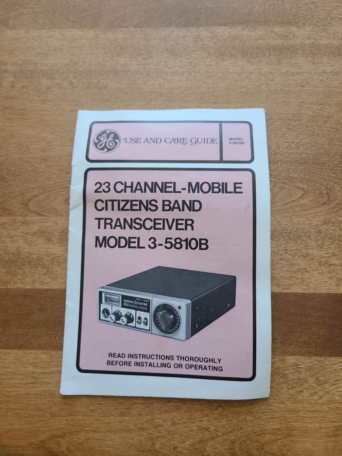 1977 GE 23 Channel -Mobile Citizens Band CB Transceiver Model 3-5810B ...