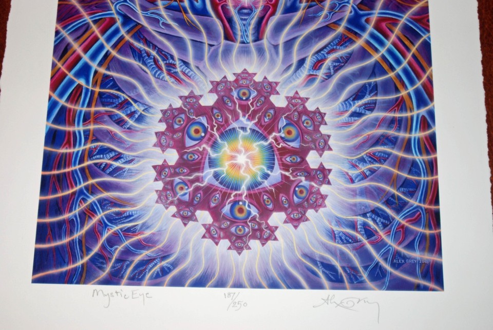Alex Grey Art Print Mystic Eye S/# 250 w/ COA Psychedelic Third Eye Tool Poster | eBay