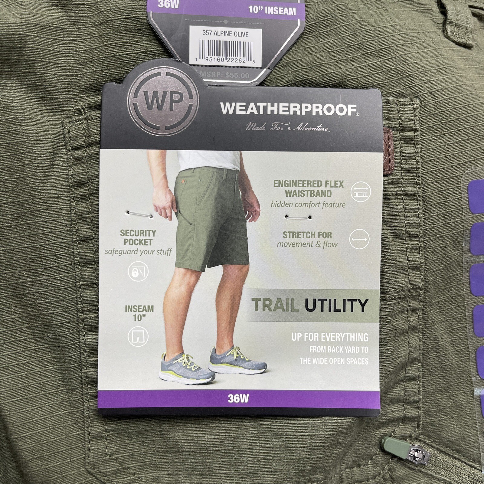 WP Weatherproof Men's 5 Pocket Ripstop Trail Utility 10" Inseam Short ...