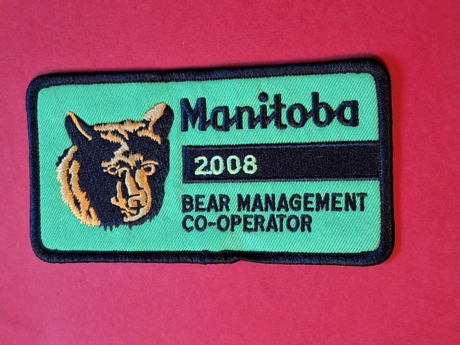 2008 Manitoba Canada Bear Management Co-Operator Hunting Patch Badge ...