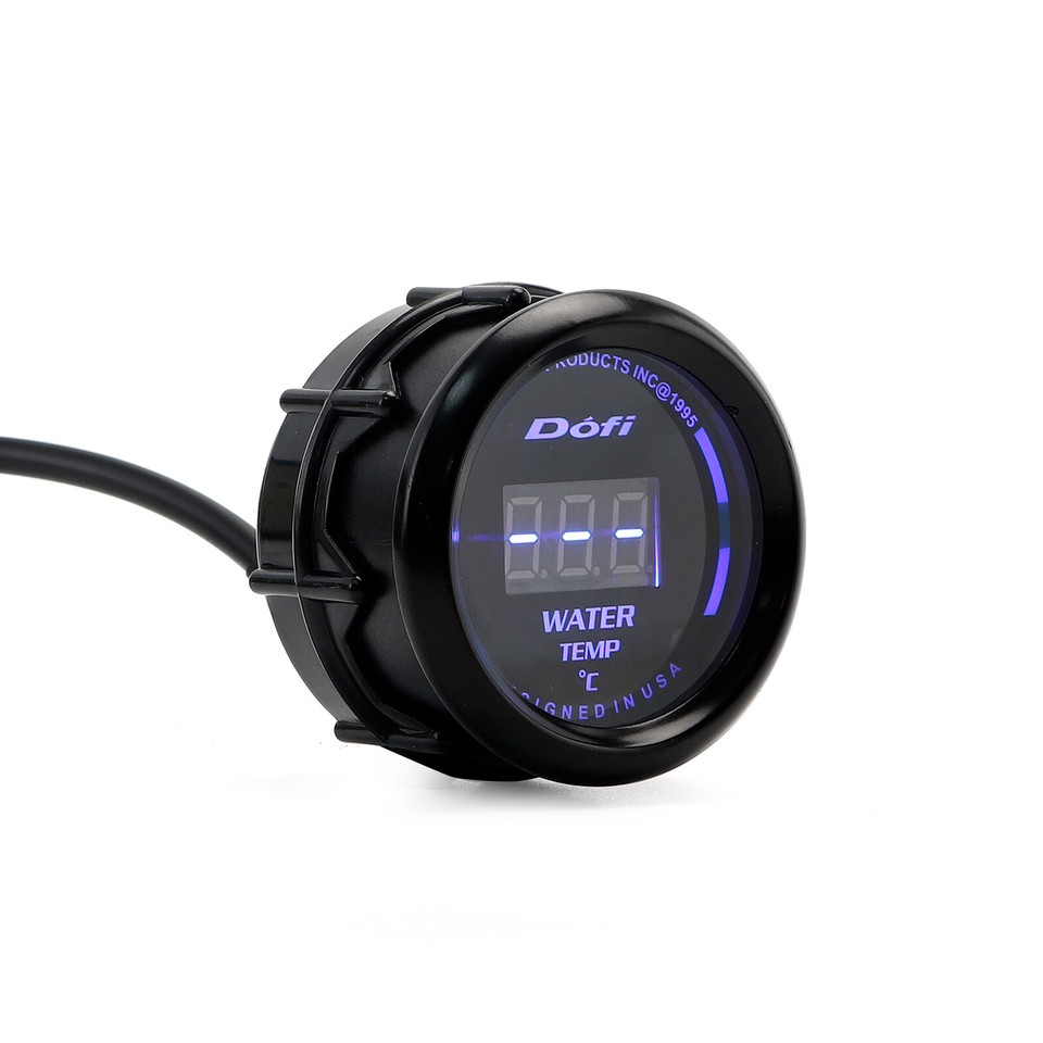 Universal 2" 52mm Water Temp Gauge Blue Digital LED Temperature Car ...
