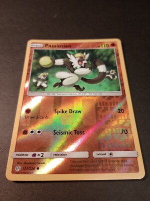 Pokemon Cosmic Eclipse Passimian Reverse Holo Common Card 125/236 NM | eBay