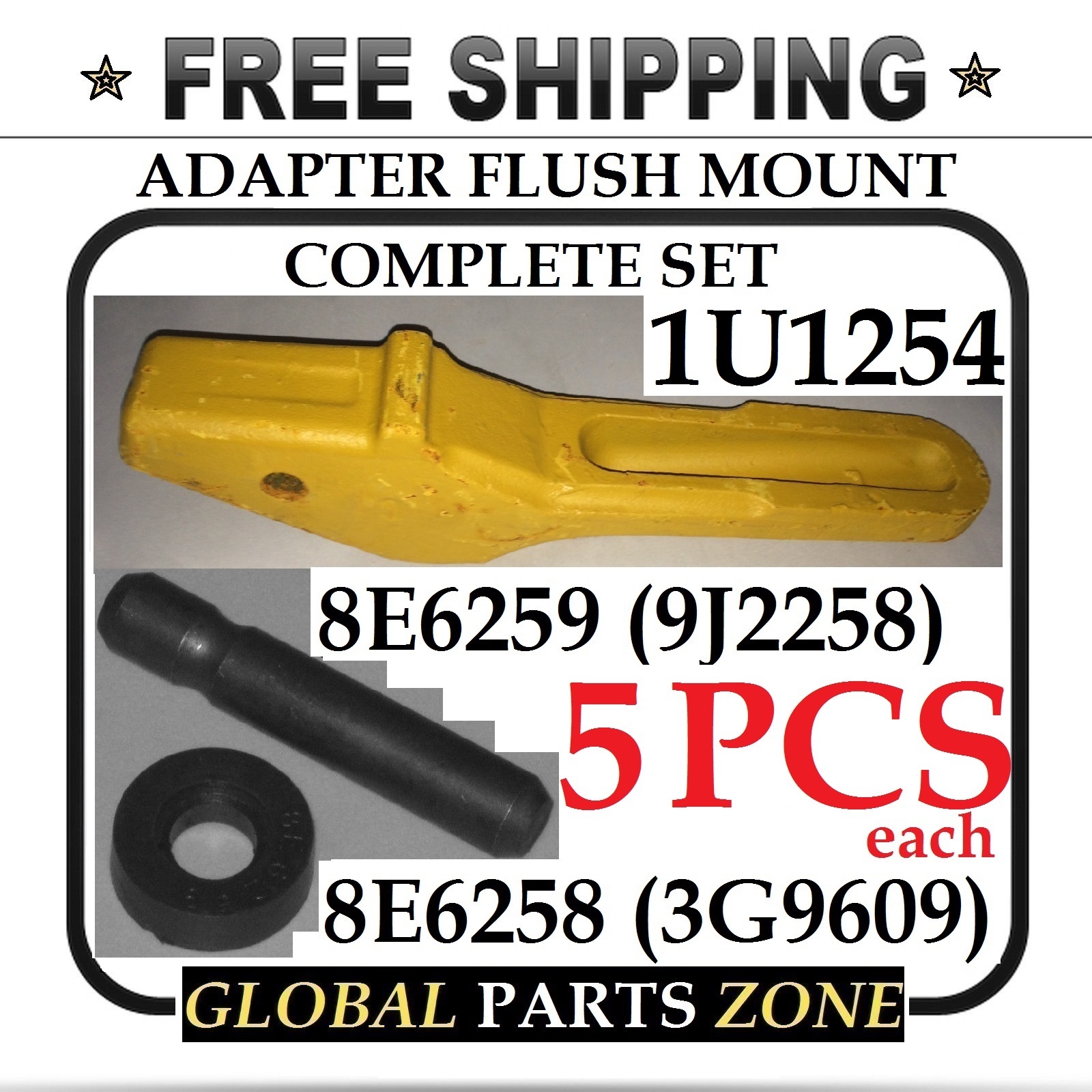 5x SET Flush Mounted Adapter for Caterpillar 1U1254 8E6258 8E6259 SHIPS ...