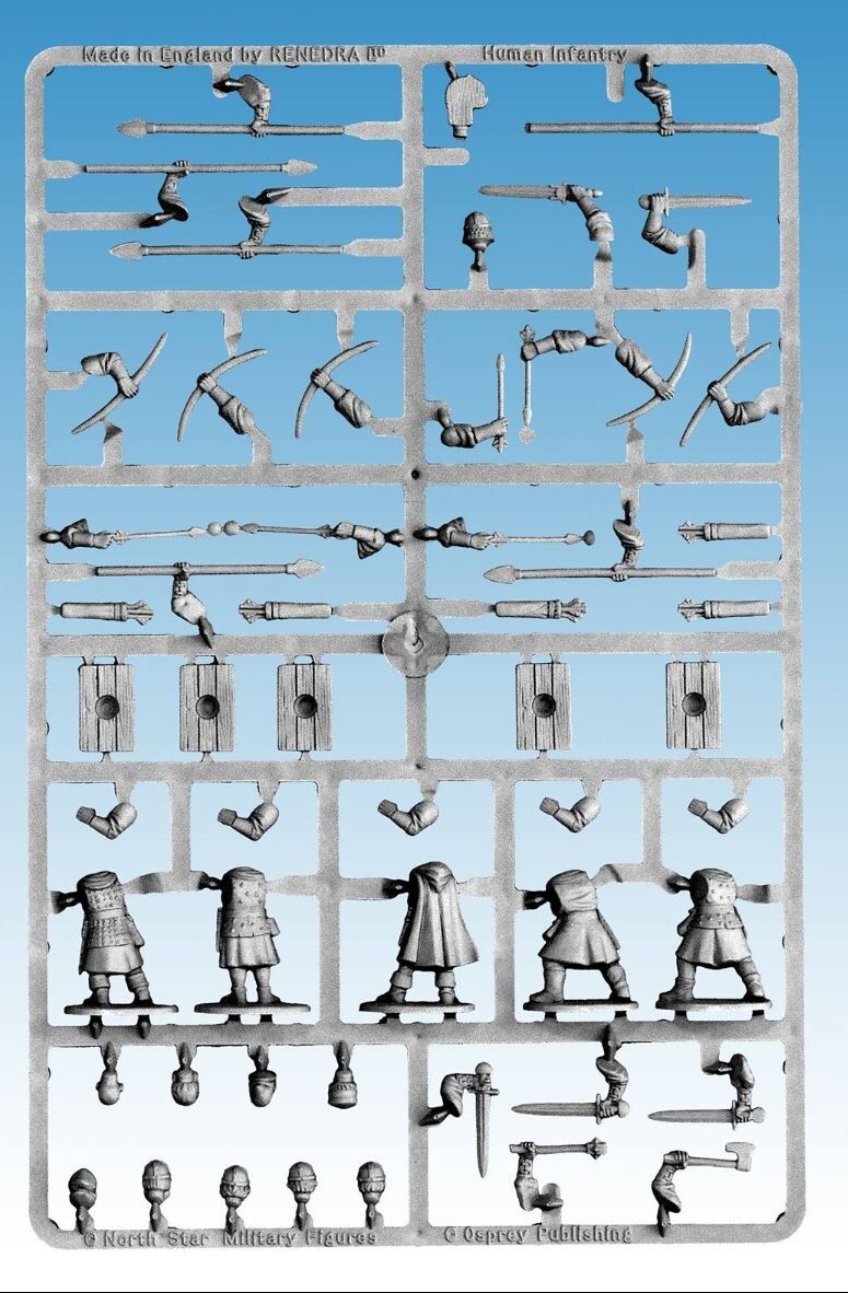 Oathmark Human Infantry sprue (5x 28mm miniatures) for D&D pathfinder ...