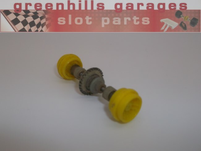 Greenhills Scalextric Scaletti Arrows Rear Axle & Wheels in Yellow C23 ...
