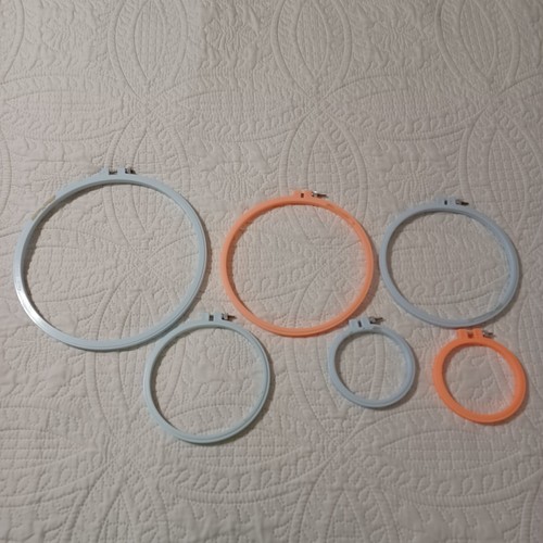 LOT OF 6 VARIOUS BRANDS AND SIZES EMBROIDERY HOOPS AND FRAMES | eBay