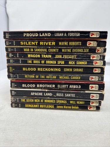 Vintage Lot of 11 Bantom Western Books Various Authors See Pictures | eBay