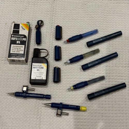Staedtler Marsmatic 700 set of 3 technical drawing pens & 2 pencils ...