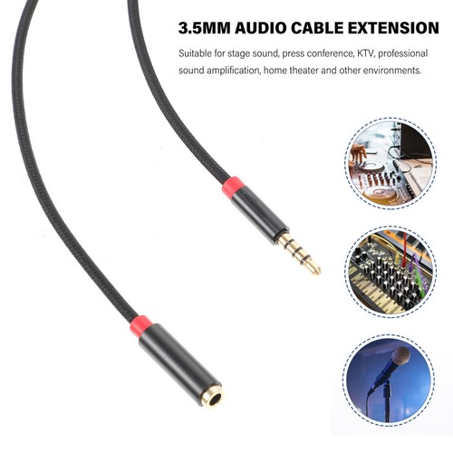 2 PCS Headphone Wire Extension & Earphone Cords Audio Extender Sound ...