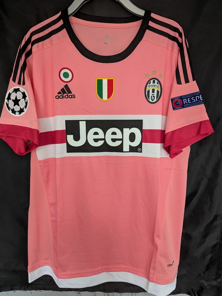 Juventus Juve away PINK football shirt 2015/2016 Size Medium italy ...