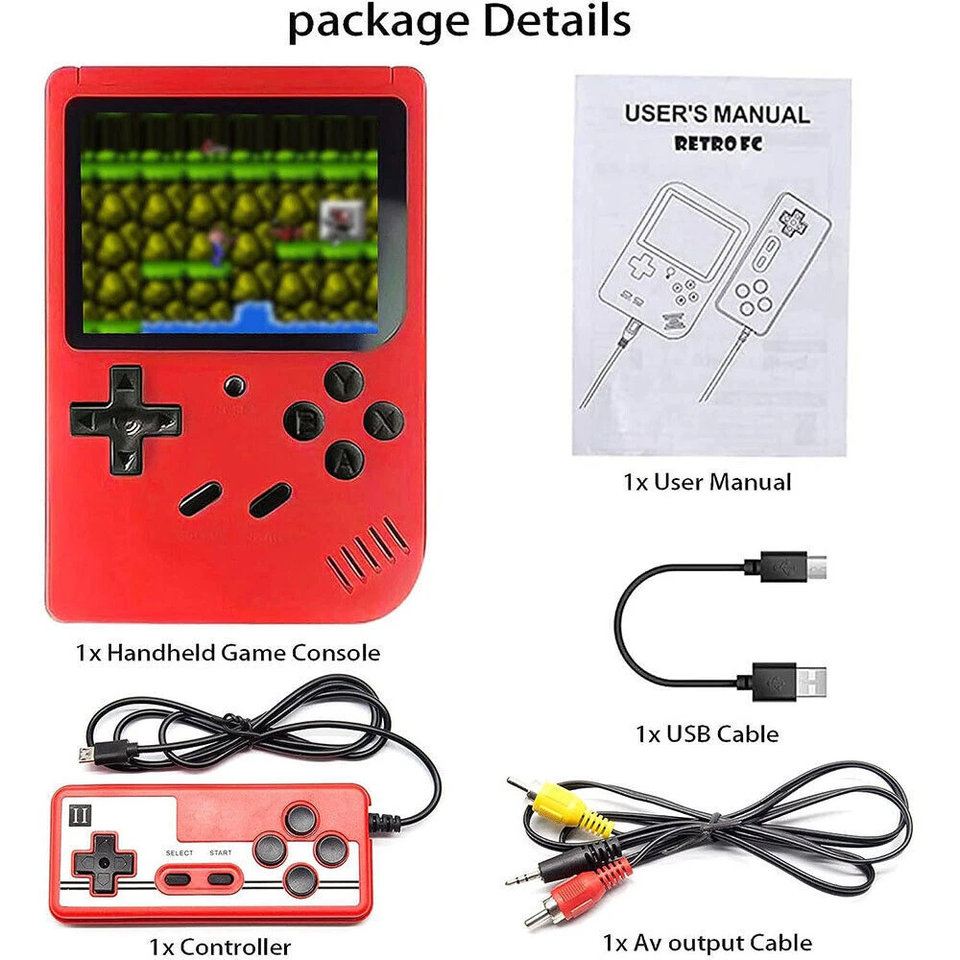 Mini Retro Video 500 Classic Games FC Game Console Player Handheld For ...