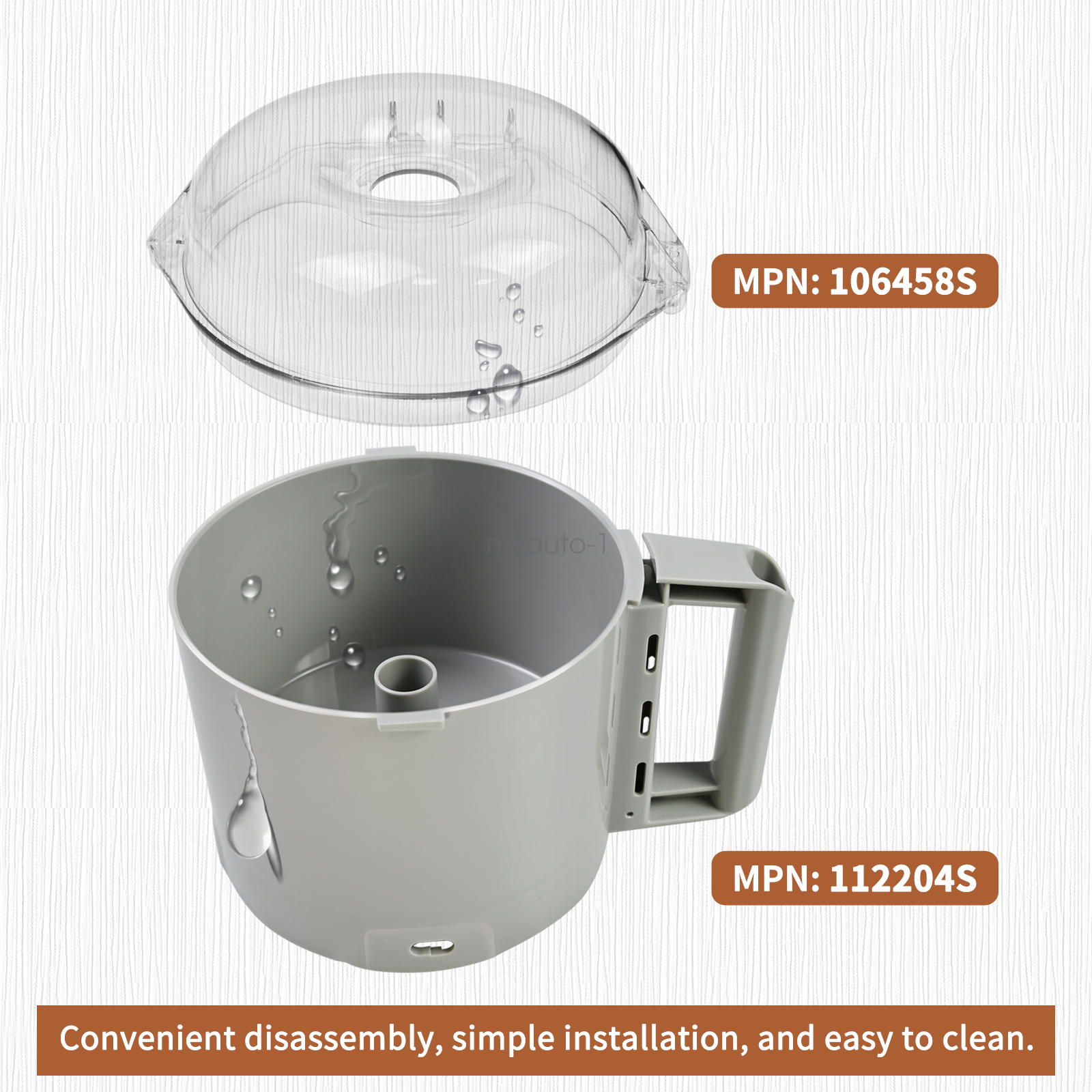106458S Cutter Bowl Lid and 112204S Cutter Bowl Fits robot coupe R2 3L ...
