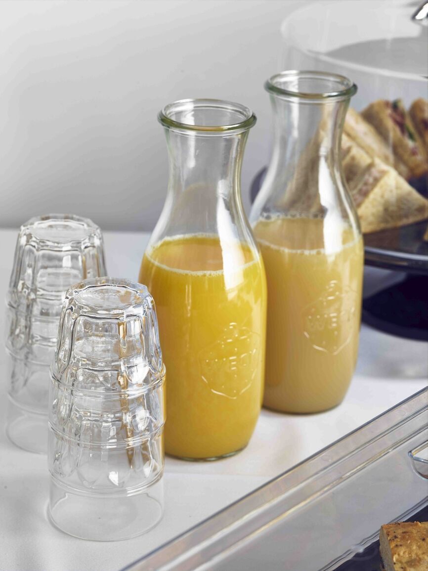 Pack of 6 Glass Jar/Jug w/ Lid, Decanter, Juice Jar, Wines, Cold ...