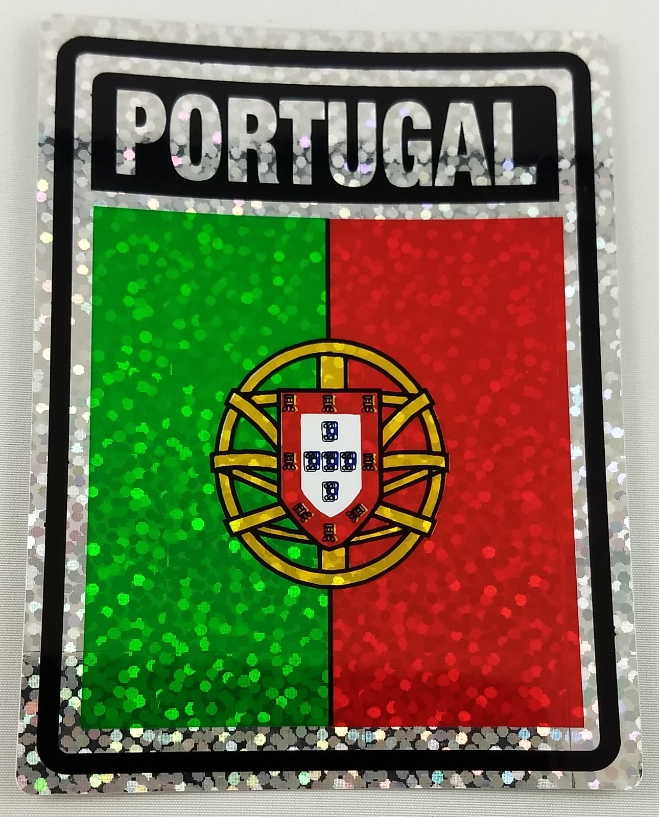 Portugal Flag Metallic Bumper Sticker Decal Prismic 4 x 3 Inches | eBay