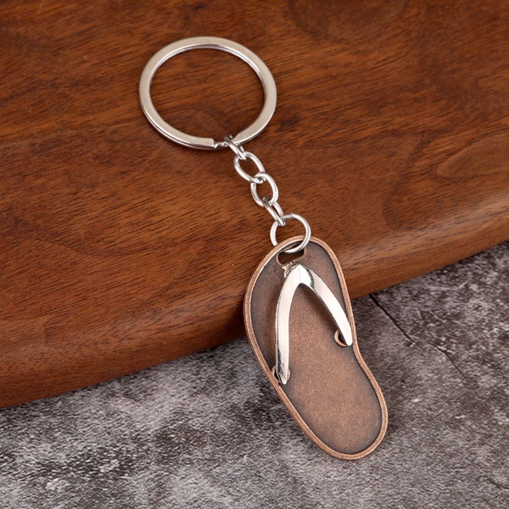 Creative Flip Flop Mini Car Keyring Summer Slipper Couple Keychain Boy ...