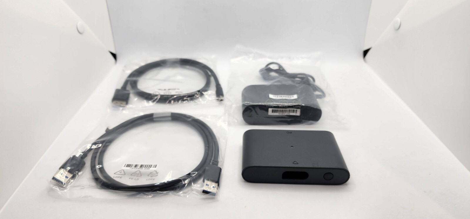 NEW HTC VIVE Pro 2 Link Box 2.0 + Power + USB + DP Cable Linkbox Cosmos ...