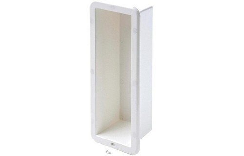 Boat Marine Rectangular White Plastic Storage Box 370mm x 120mm x 100mm ...