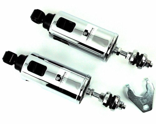 Progressive 422 Chrome Adjustable Rear Lowering Shocks 2000-2017 Harley ...