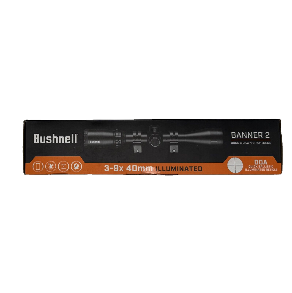Bushnell Banner 2 3-9x40mm Illuminated Rifle Scope - Mounting Rings ...