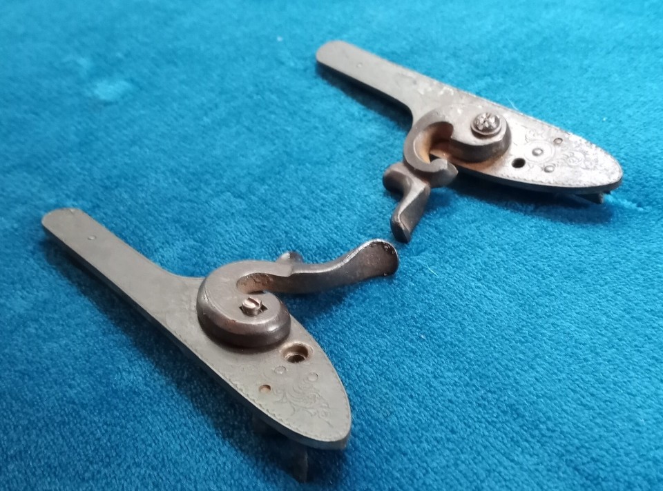 Vtg Pair of Black Powder Parker Bros. Double Barrel Hammer Locks Pat ...