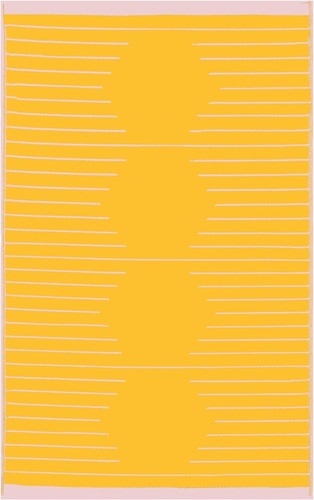 Outdoor Rug, Reversible Modern Design, 5"x8" Mango-Pastel Pink Stripe ...