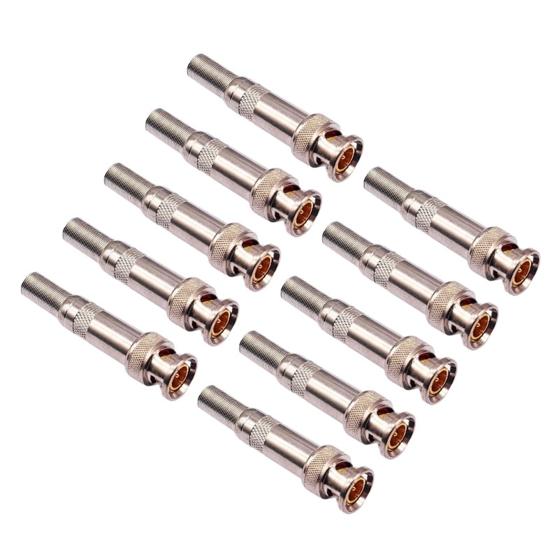 BNC Male Connector Adapter for CCTV Camera Solder Less Installation | eBay