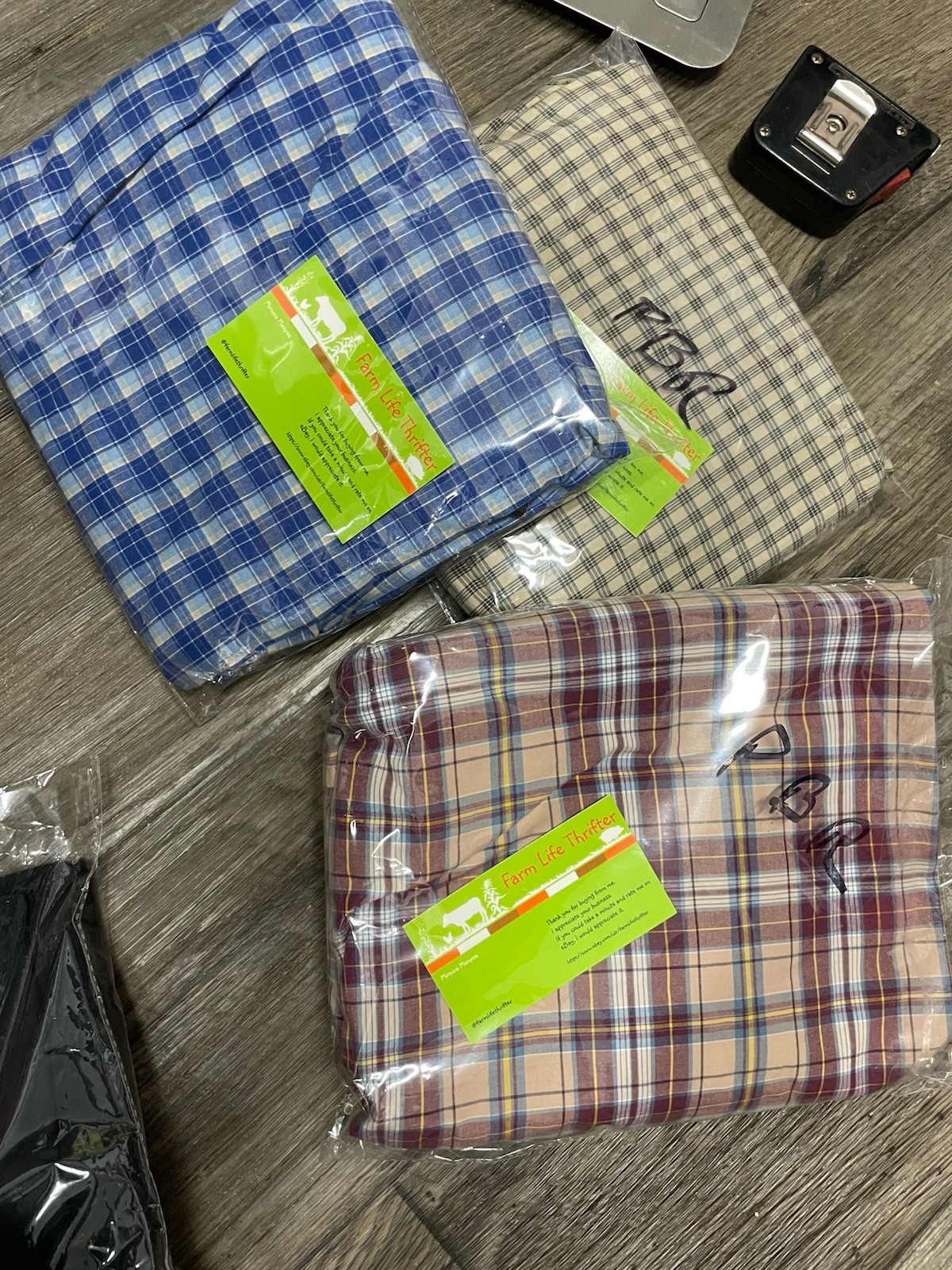 PBR Pro Bull Rider Plaid Embroidery Button Up Long Sl… - Gem