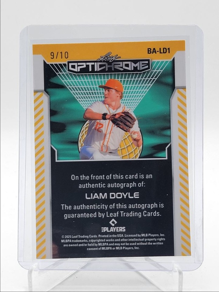 LIAM DOYLE 2025 LEAF OPTICHROME AUTOGRAPH SILVER LAVA AUTO /10 Q6320 | eBay