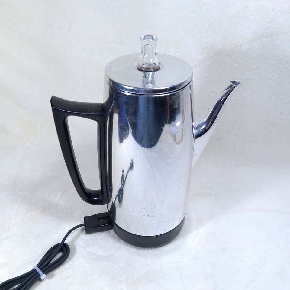 Vtg General Electric 9 Cup Chrome Automatic Percolator Coffee Maker ...