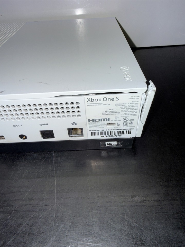 cosmetically flawed Microsoft Xbox One S 1TB Console - White | eBay