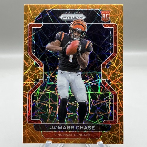 2021 JaMarr Chase Panini Prizm #337 Orange Lazer Rookie Card RC | eBay