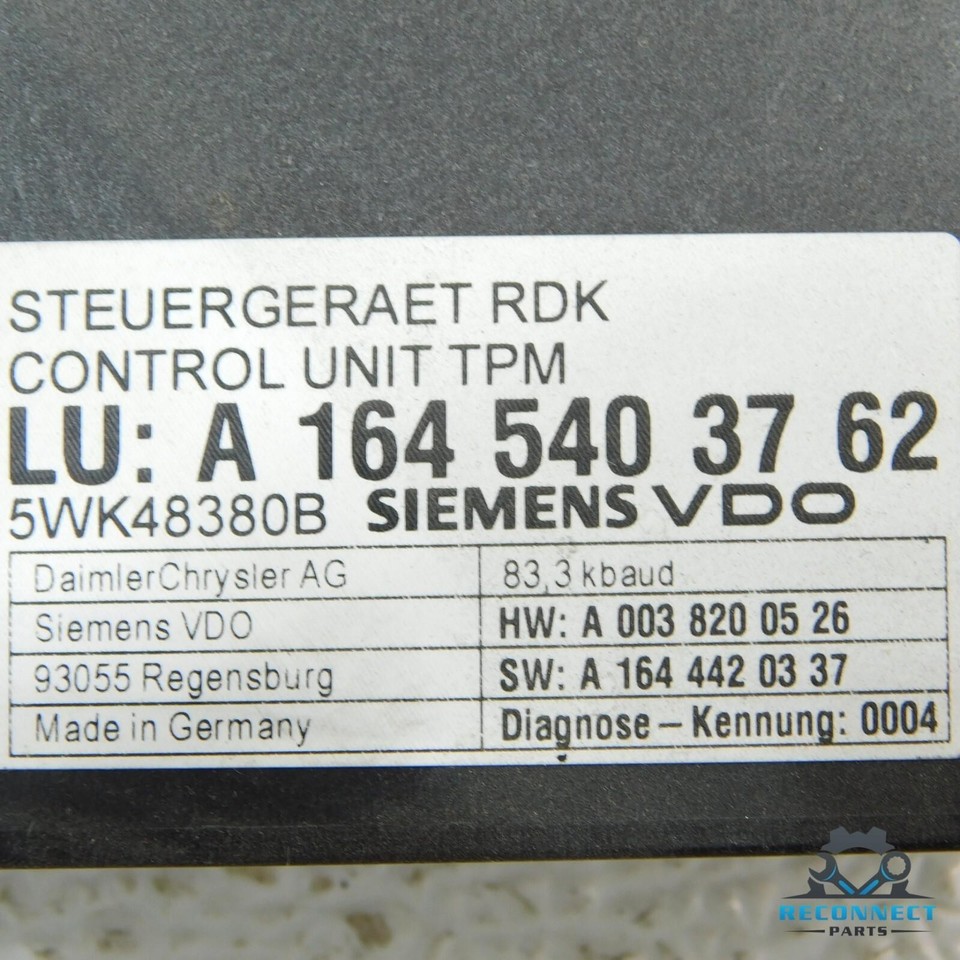 06-11 Mercedes E350 W211 Tire Pressure Monitoring System Control Module ...