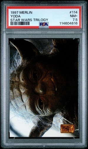 1997 MERLIN STAR WARS TRILOGY #114 YODA PSA 7.5 | eBay