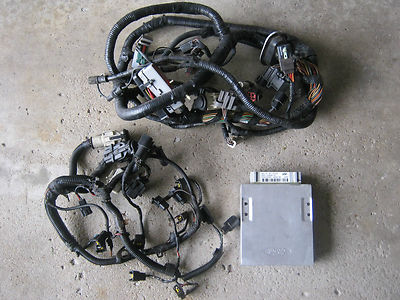1987-93 5.0L FORD MUSTANG MASS AIR WIRING HARNESS INJECTOR C3W COMPUTER ...
