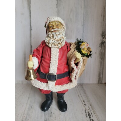 Clothtique possible dreams 1988 Santa Claus bell ringer Xmas figure ...