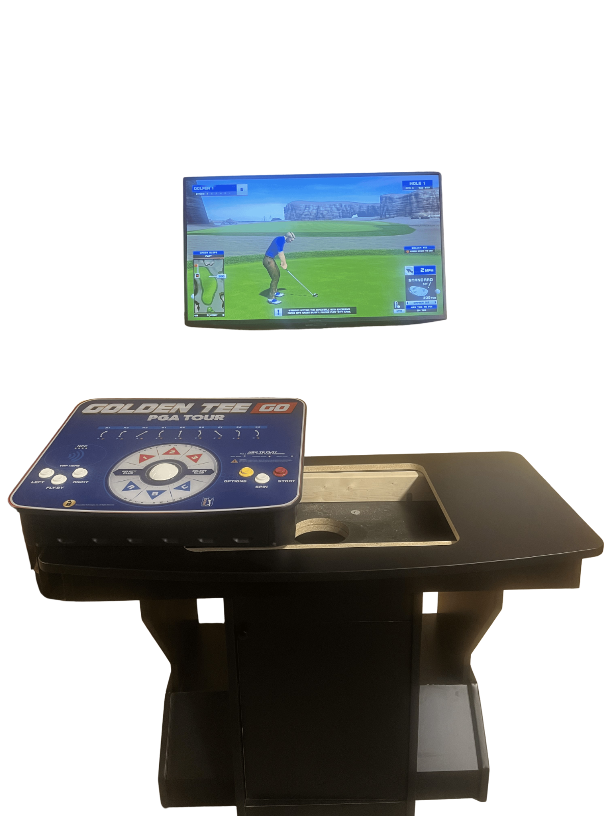 Golden Tee Go Unit With Added Quality Pedestal Stand Brand New With ...