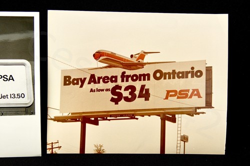 PSA Original Vintage Billboard Photographs Lot of 3 Pacific Southwest ...