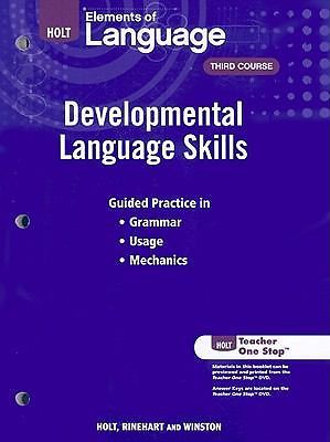 Holt Elements of Language - Developmental Language Skills : Third ...