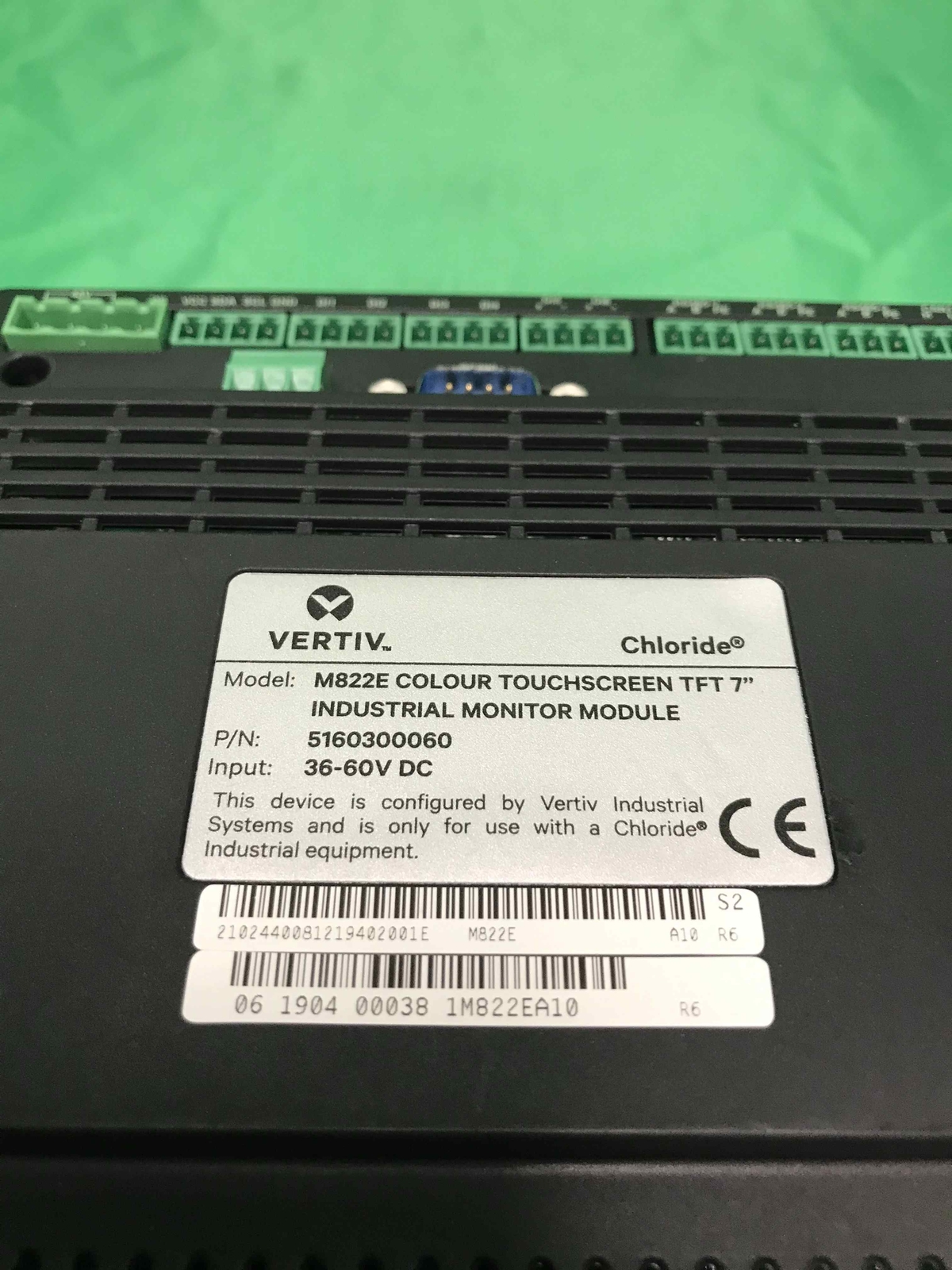 VERTIV M822E VERTIVM822E COLOUR TOUCHSCREEN TFT 7 INDUSTRIAL MONITOR ...