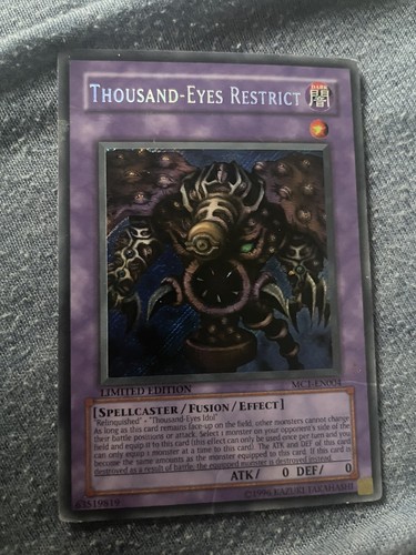 Yu-Gi-Oh Thousand-Eyes Restrict MC1-EN004 Limited Edition Secret Rare ...