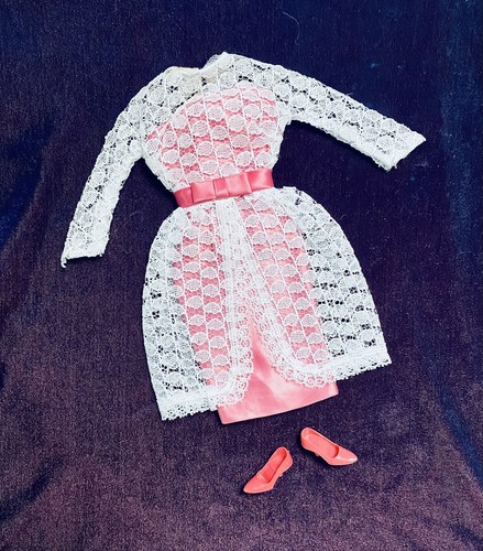 Vtg Barbie 1966 GARDEN WEDDING #1658 Rose Dress, Overdress +CT Heels ...